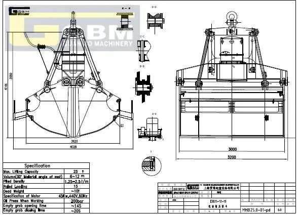 36 T Hydraulic Clamshell Grab Bucket - Buy Clamshell Grab Bucket ...