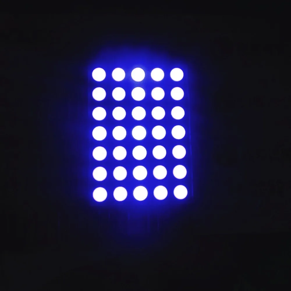 Mini Green Led 5x7 Matrix Display,Round Dot 7x5 Matrix Led - Buy 5x7 ...