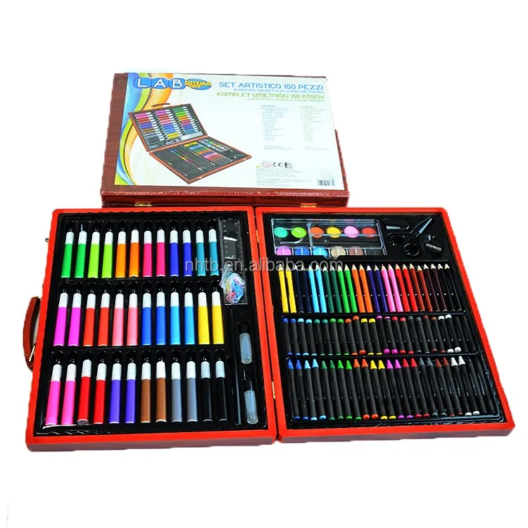 Wooden Box Art Set Coloring Set For 150pcs - Buy Wooden Box Art Set ...