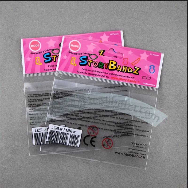 Clear & Printed Opp Header Bag With Resealable Seal Tape Opp Cpp Bag ...