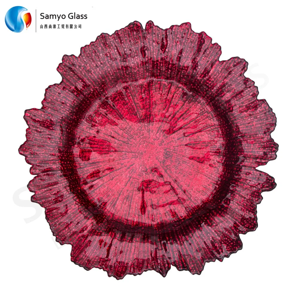 Wholesale Decoration Multi Colors Flower Shaped Charger Plates Wedding ...