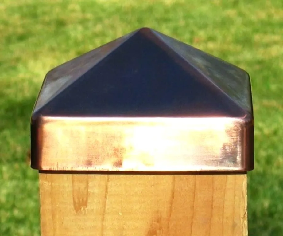 2019 Pyramid Copper Post Cap 6x6 Aluminium Fence Post Cap 150mm Antique ...