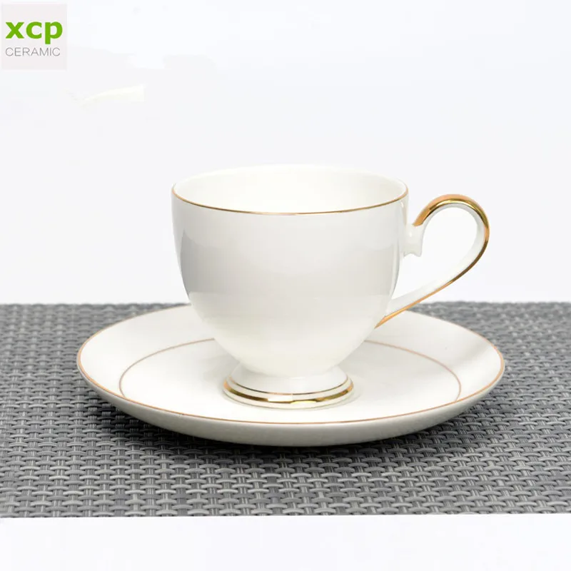 Royal Classic Gold Rim Tea Cups Set Embossed White Antique Coffee Cups ...
