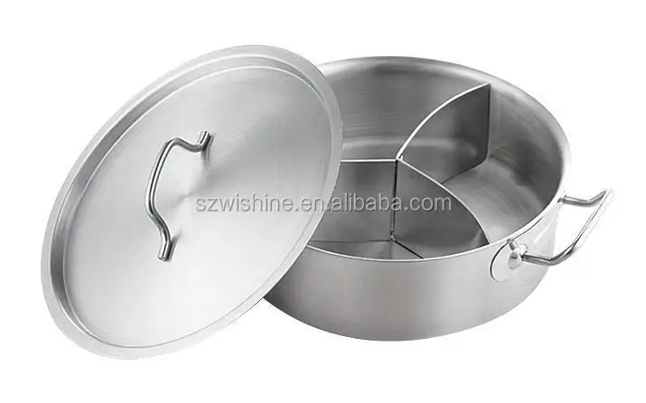 Two Handle Cooking Pot With Three Compartments With Lid - Buy Stainless ...
