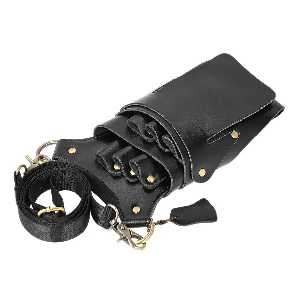 Custom Hair Scissor Holster Leather Hairdresser Pouch Haircutting Holder Bag For Hair Stylist ...