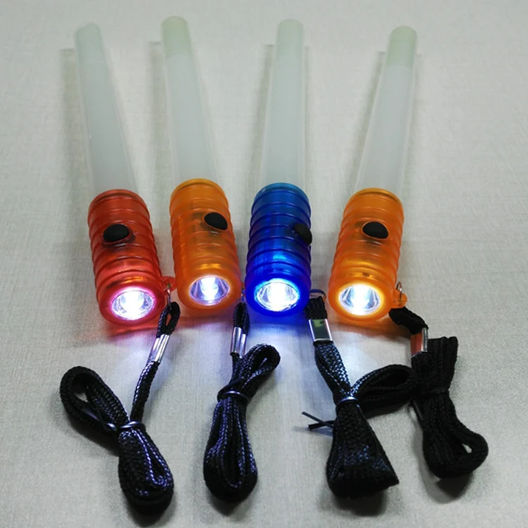 Battery Powered Led Flashing With Torch And Whistle Glow Stick - Buy ...