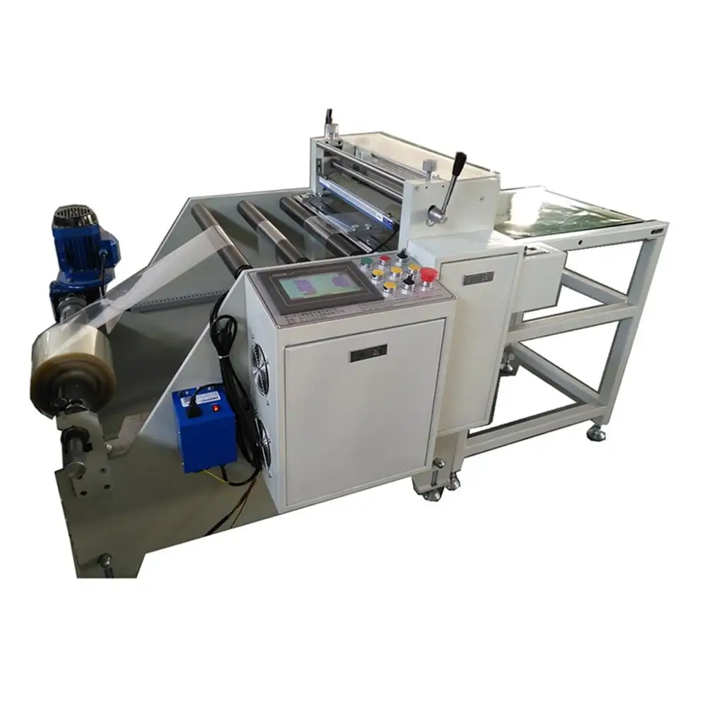 Pvc Film Roll To Sheet Cutting Machine With Conveyor Belt And Static ...