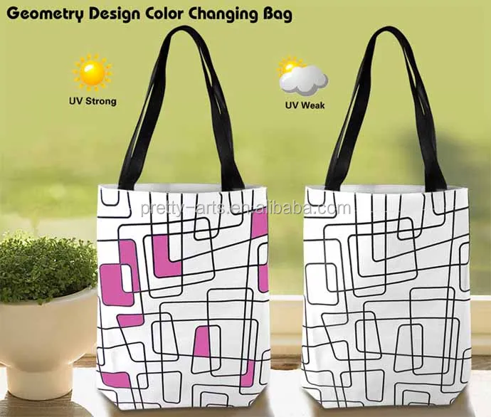 Geometry Design Color Changing Tote Bag - Buy Geometry Design Color ...