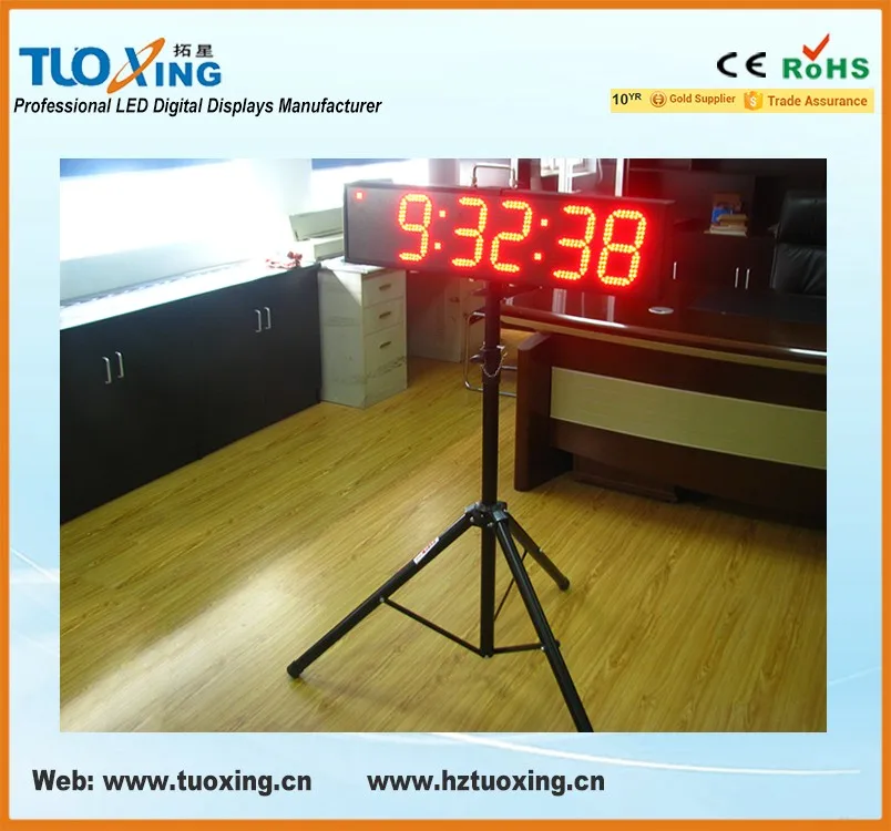 6" 6 Digit Marathon Clock Double Sided Wall Race Clock - Buy Double ...