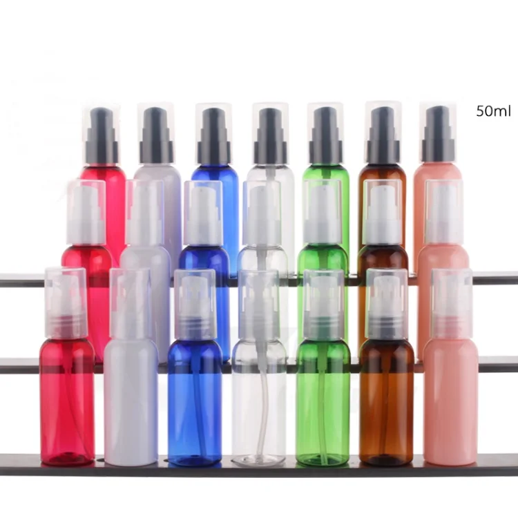 Empty 50ml 50 Ml Round Plastic Bottle With Cream Pump And Big Cover ...