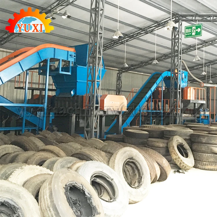 Rubber Products Tyre Destroyer Machine Recycling Tyre Production Line ...