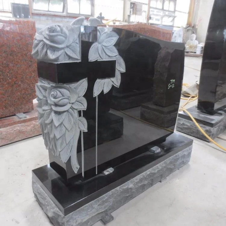 Cross Headstone Designs Chinese Quarry Granite Tombstones Western Style ...