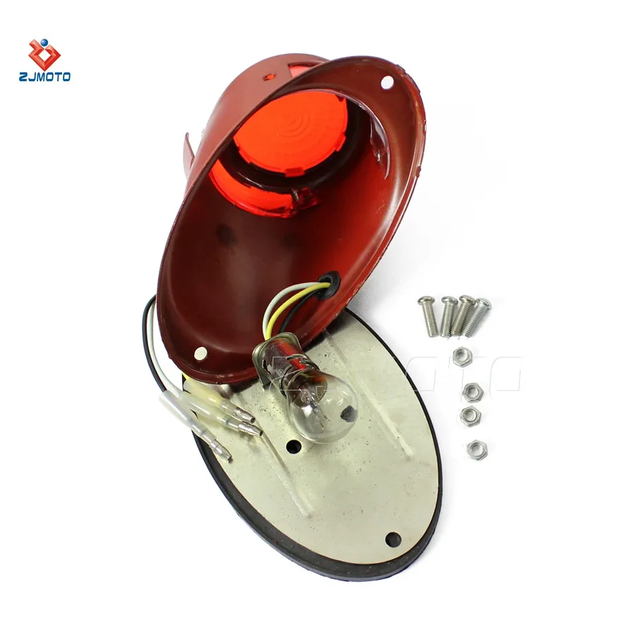 Motorcycle Taillight R75 Rear Fender Light 12v Chromed Red R75/ks750 ...