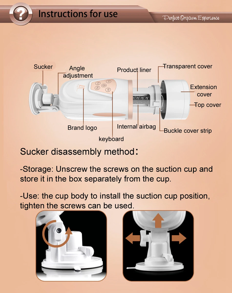 Air Float Suck Rotate Male Masturbator Retractable Sex Toy Handsfree