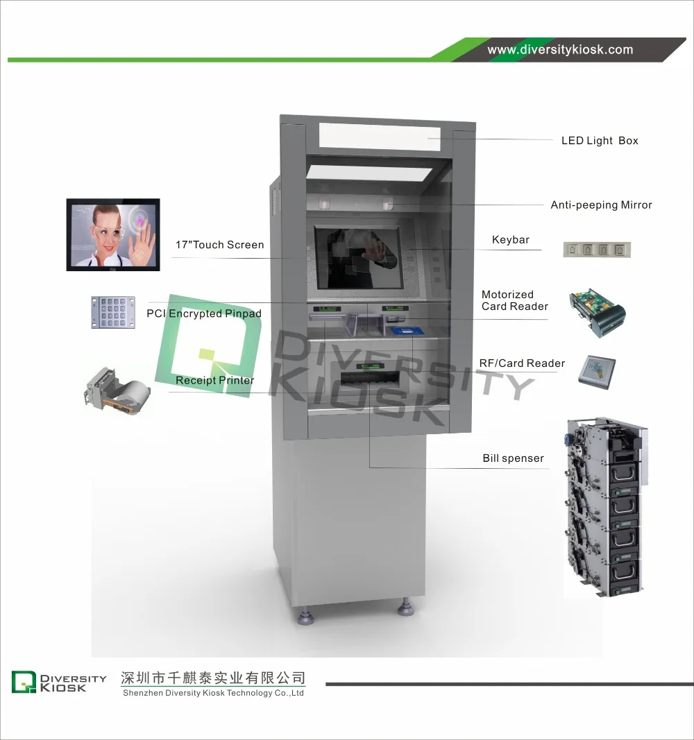 Aluminum Material Ncr 009-0024443 Ncr Kiosk Ii Lobby Single Touch Self ...