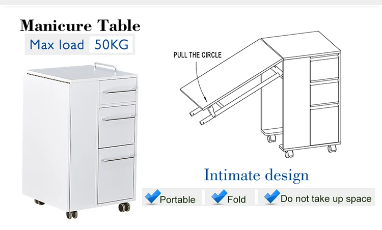 Foldable Table Manicure Nail Table With Dust Collector - Buy Table ...