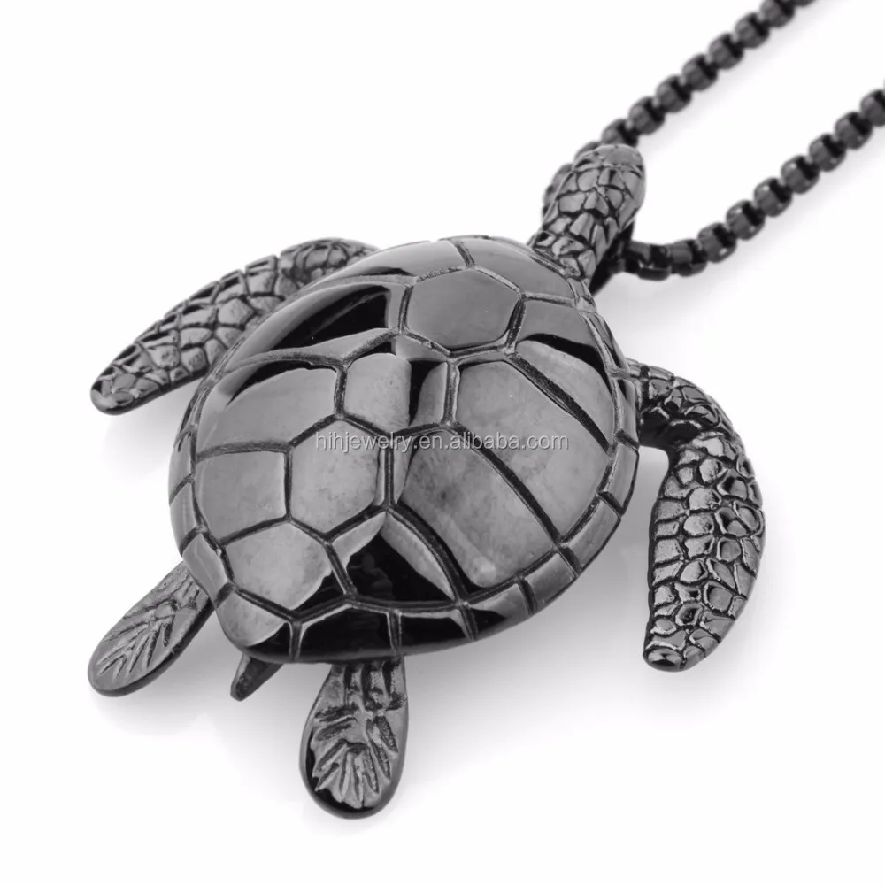 316l Stainless Steel Men Jewelry Gold 18k Turtle Pendant Necklace - Buy ...