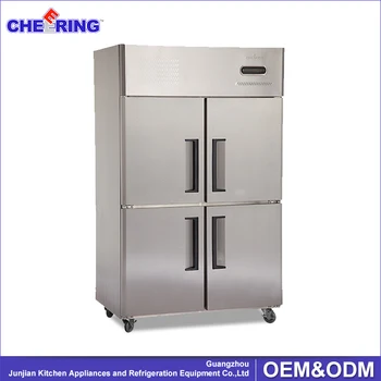 4 Door Stainless Steel Industrial Upright Freezer / Commercial Freezer ...