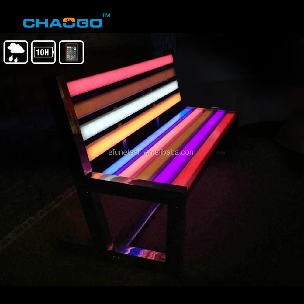 Modern LED Illuminated Park Bench - Perfect for Outdoor Spaces