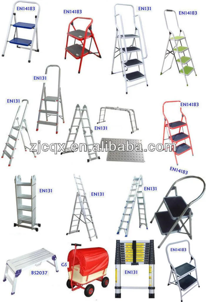 2 Step Steel Square Angle Leg Ladder Folding Rubber Non Slip Foot ...