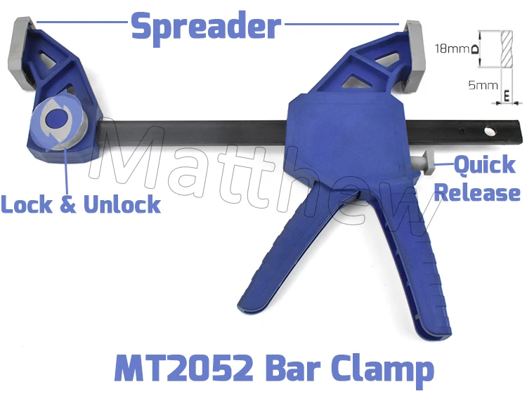 Quick Release Woodworking Plastic Bar Clamps With Deep Throat - Buy ...