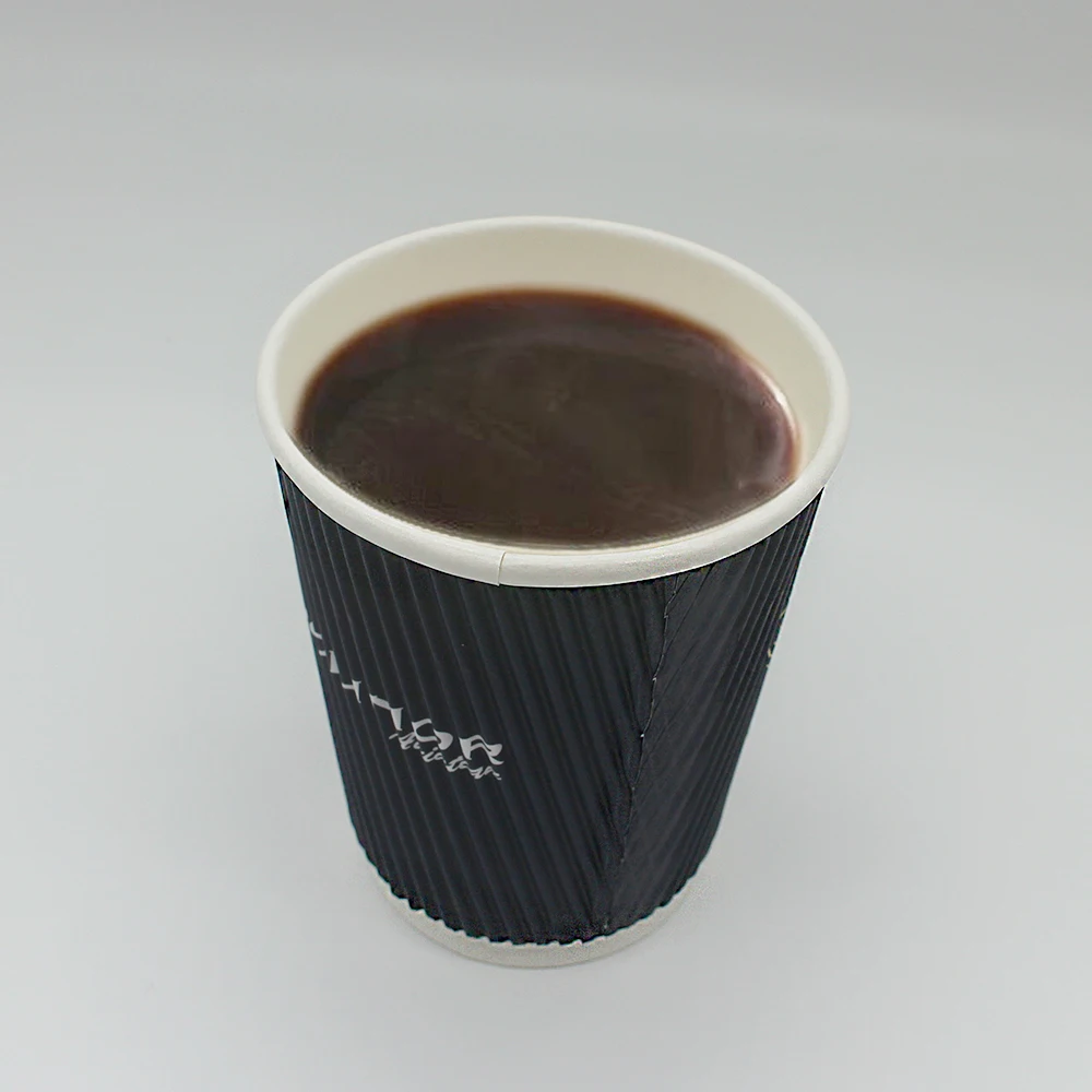 8 Oz Disposable Ripple Cardboard Inflight Coffee Cup Airline Paper Cup ...