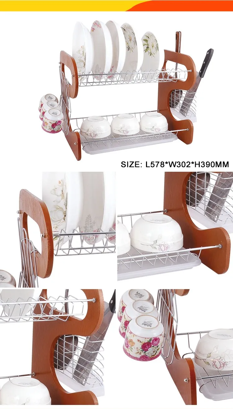 Newest best kitchen stainless steel double stack dish rack| Alibaba.com