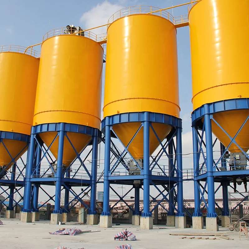 Customized Cement Silo Ready For Mix Mobile Concrete Batching Plant ...