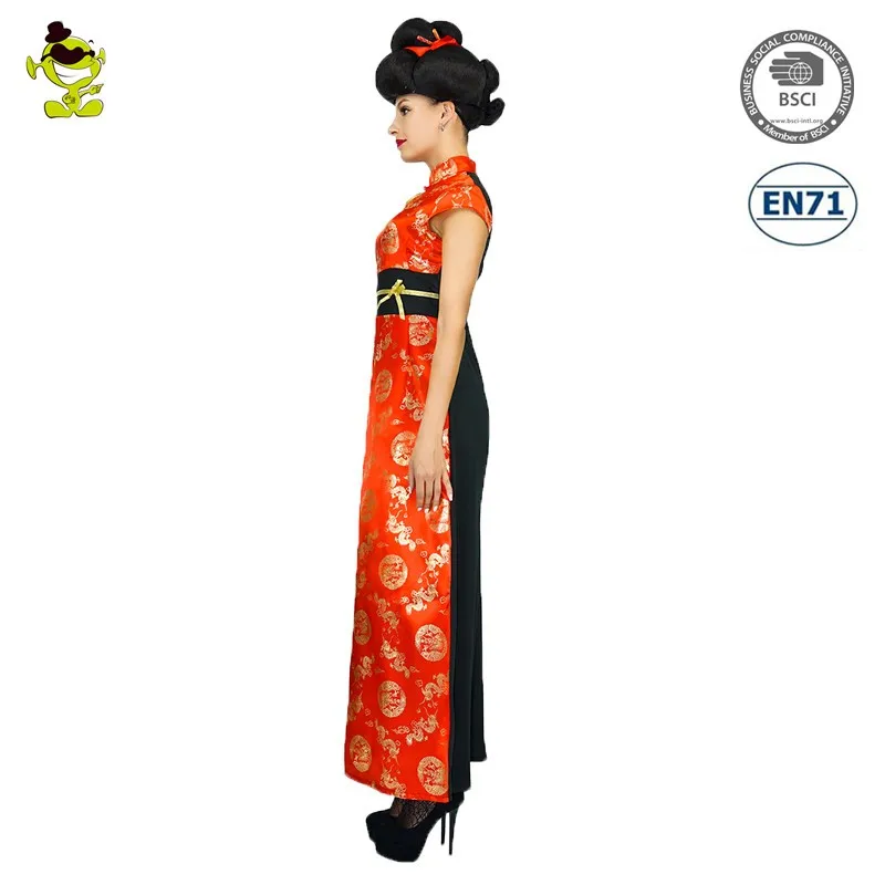Long Chinese Traditional Dress With Chinese Pattern For Party - Buy ...