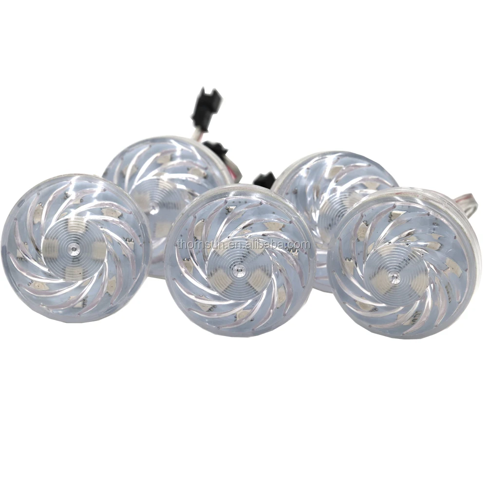 Cabochon LED Lights - 60mm RGB Pixel Lights with 18 Leds