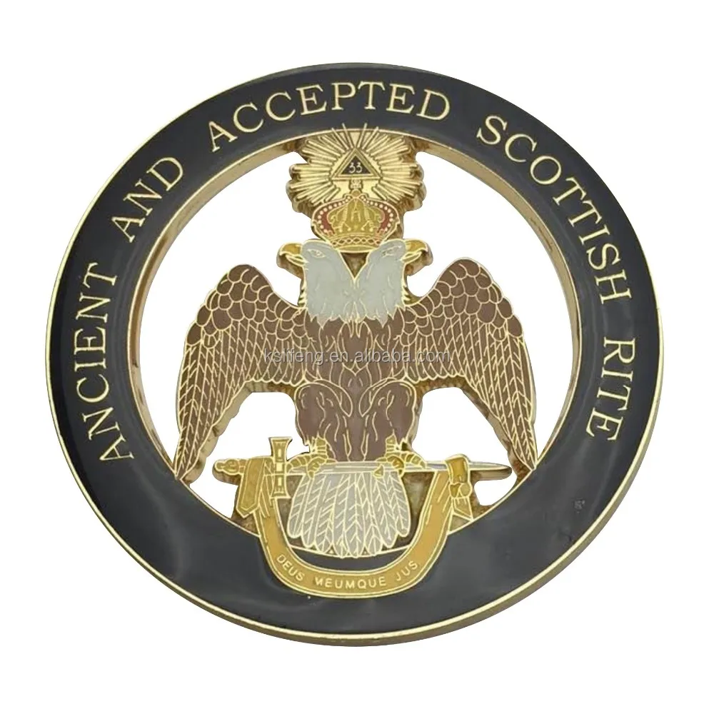 Custom Masonic Emblem 33 Degree Wing down Scottish Rite
