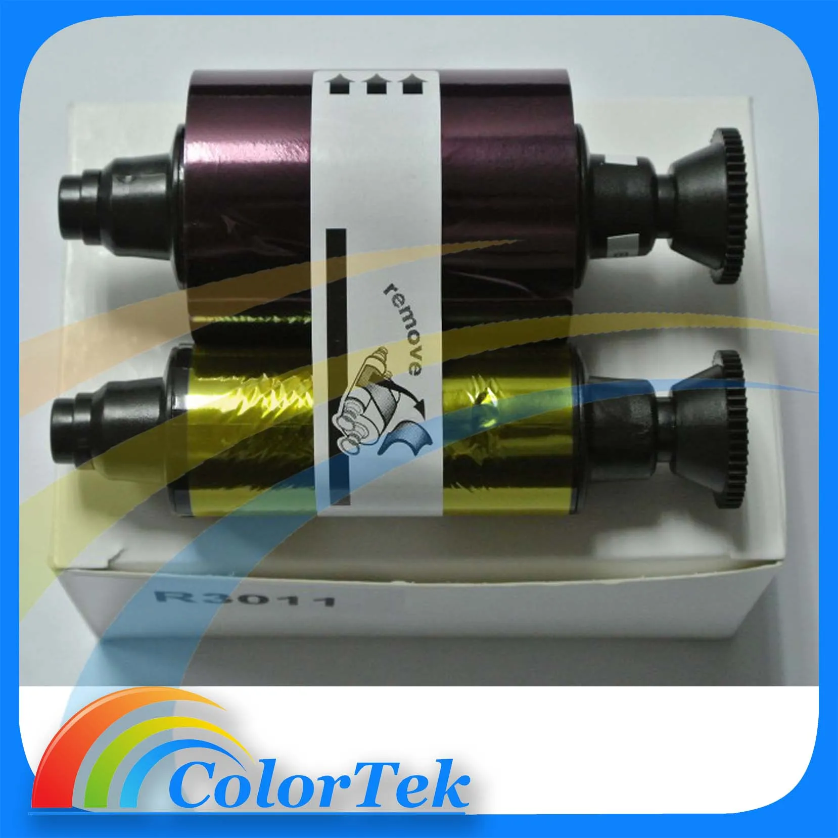 Card Printer Compatible Ribbon Evolis R3011 Ymcko_200 Ribbon For Pebble ...