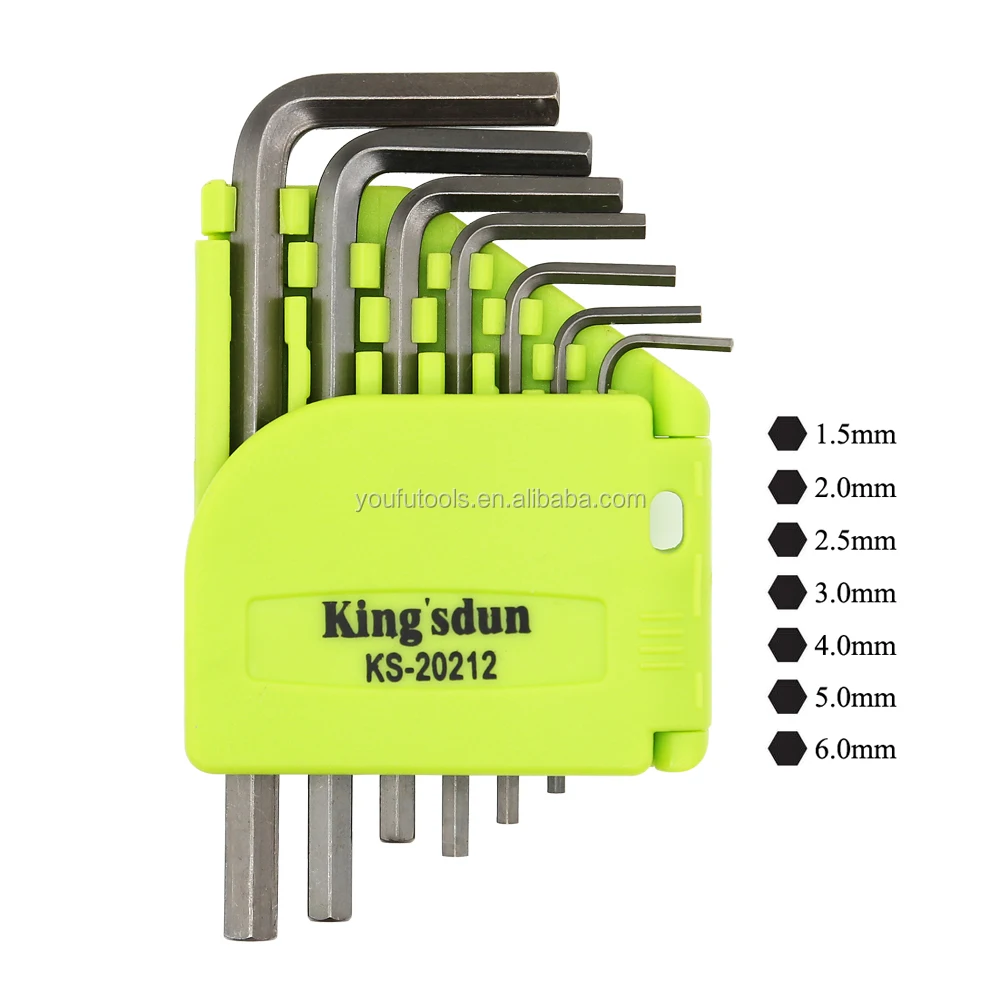 7pcs Set Durable Chrome-vanadium Steel Metric Combination Hex Key Allen ...
