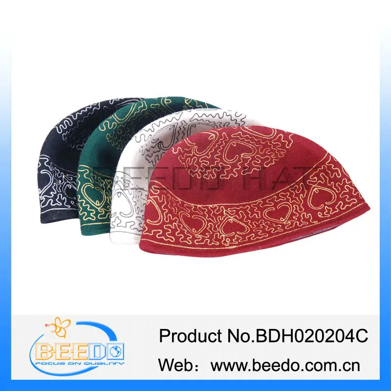 Traditional Embroidery Omani Islamic White Kofi Hat For Men - Buy Omani ...