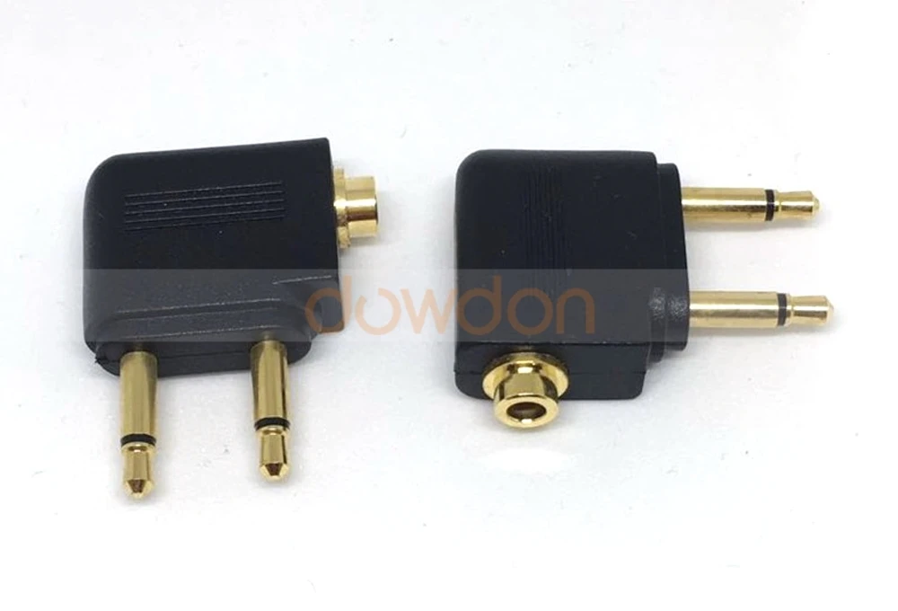 Airplane Airline Headphone Adapter For Audio Jack 2 Plug Air Plane ...