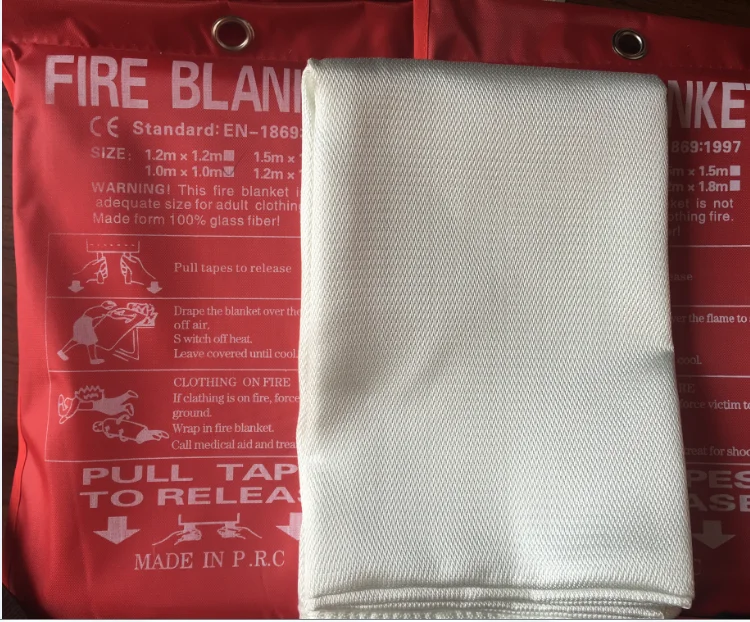 840gsm 1mm Different Specification Fire Blanket / Types Of Fire Blanket ...