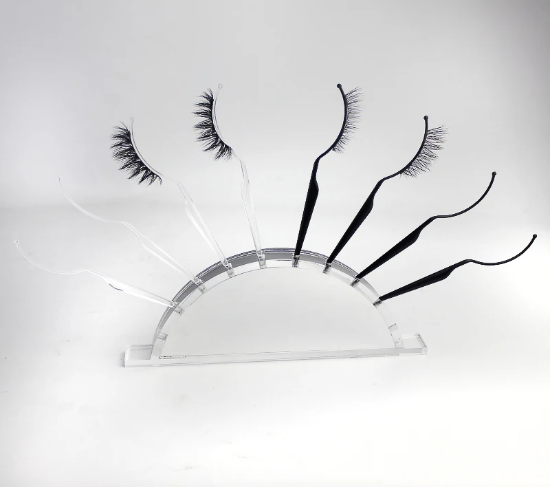 New Design Plastic Acrylic Clear Mirror 5 Pairs Eyelash Display Racks ...