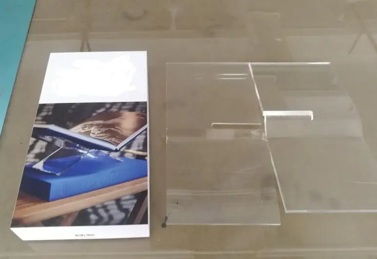 Disassemble Acrylic Open Book Holder Magazine Display Stand Flat Open ...