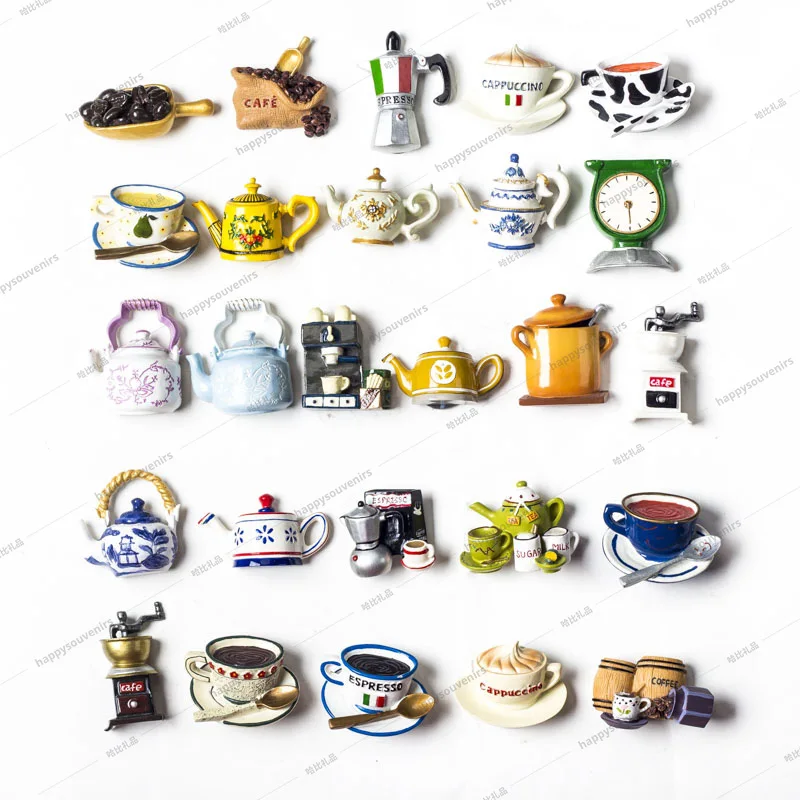 Wholesale Coffee Cup Tea Pot Souvenirs - 3D Handmade Resin
