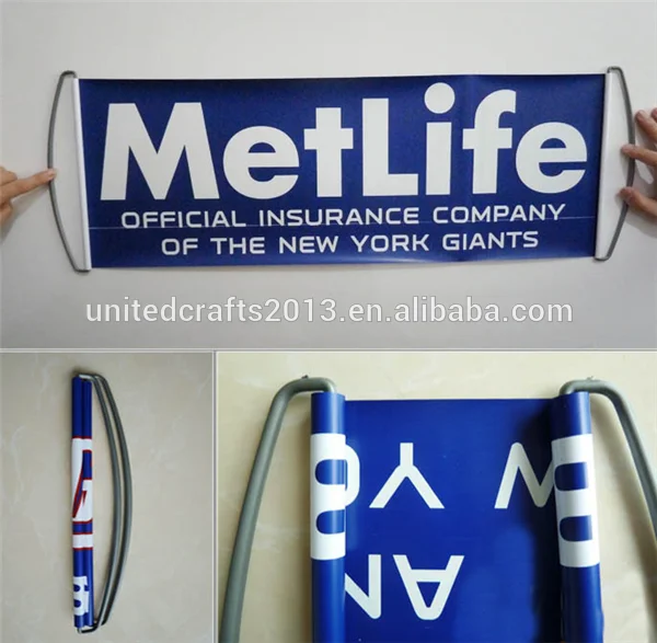 Custom Printed Retractable Hand Held Scrolling Rolling Banner - Buy ...