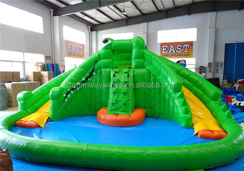 Commercial Inflatable Pool Slide Inflatable Water Slide With Pool ...