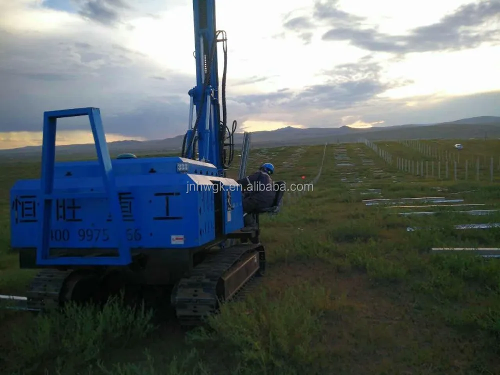 Max 6.5m Piling Depth Screw Ground Machine/Solar Farm Hydraulic Pile ...