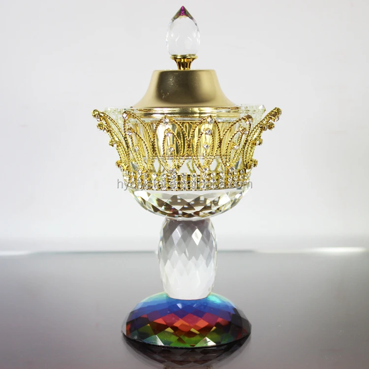 Home Fragrance Crystal Crown Incense Glass Burners - Buy Incense Glass ...