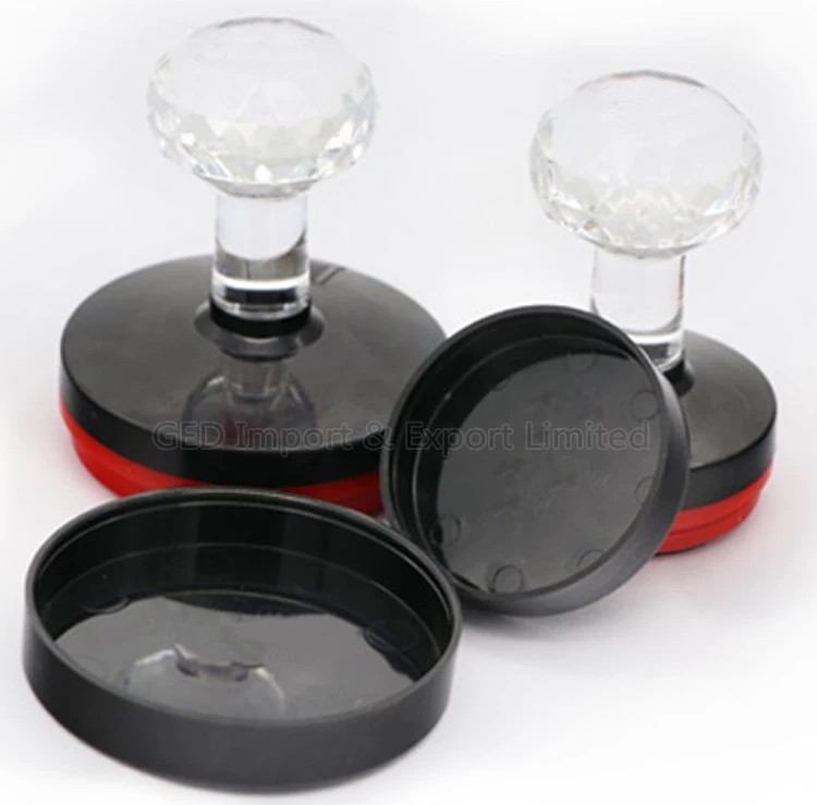 Crystal Handle Flash Pre-inked Stamp Self Inking Stamp Hot Clear Rubber ...