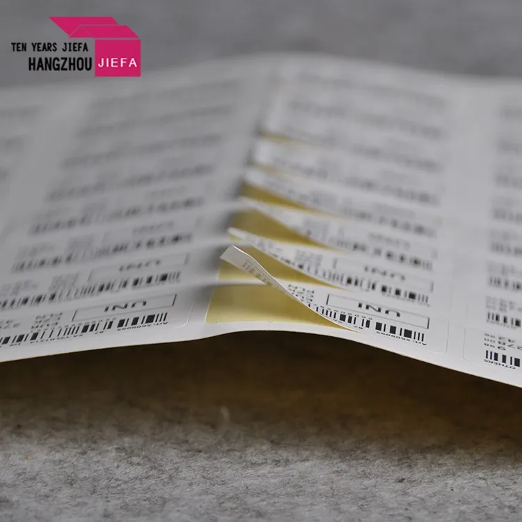 Barcode And Serial Number Printed Custom Paper Sticker - Buy Sticker ...