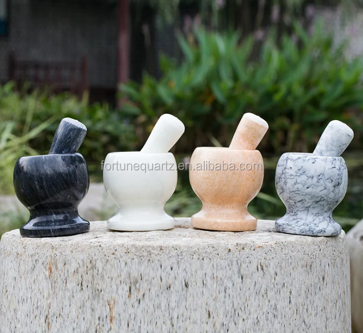 Natural Marble Grinder With Pestle Kitchen Cooking Tools Factory Direct ...