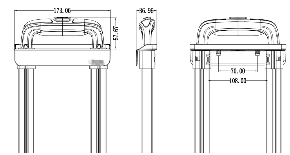 Jx8128 Luggage Telescopic Trolly Parts Aluminium Pull Pp Pc Abs Plastic ...
