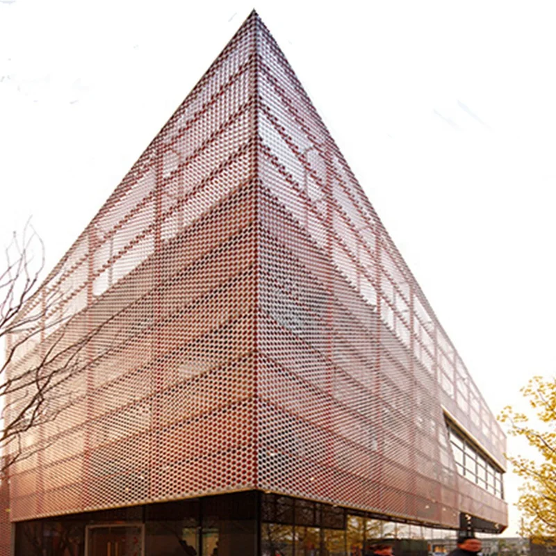 Expanded Mesh Type Pvdf Finish Aluminum Curtain Wall Panel Fixing ...