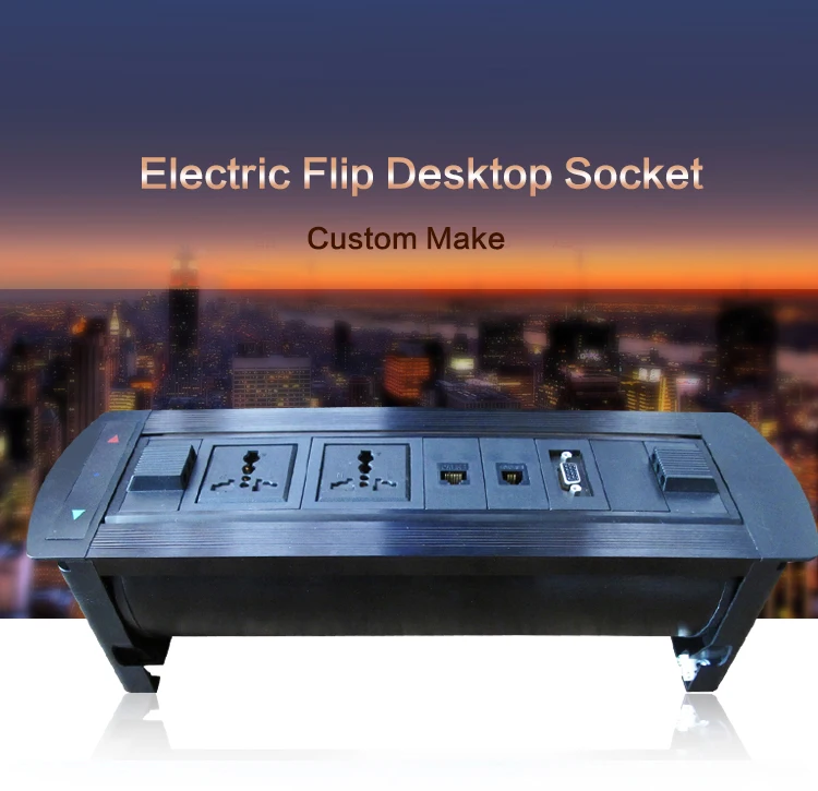 Uk Plug Touch Pop Up Automatic Flip Up 360degree Turn Desktop Socket ...
