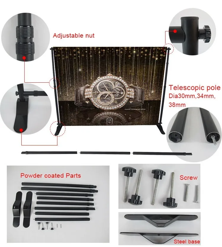 Trade Show Adjustable Portable Advertising Display Graphic Wall ...